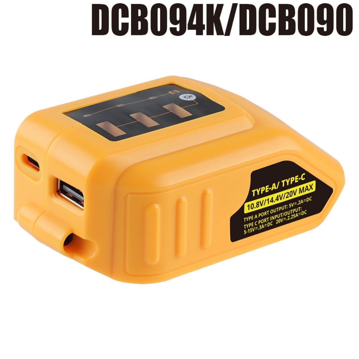 DCB090 USB Battery Adapter replacement for Dewalt 18V 20V Power Tools ...