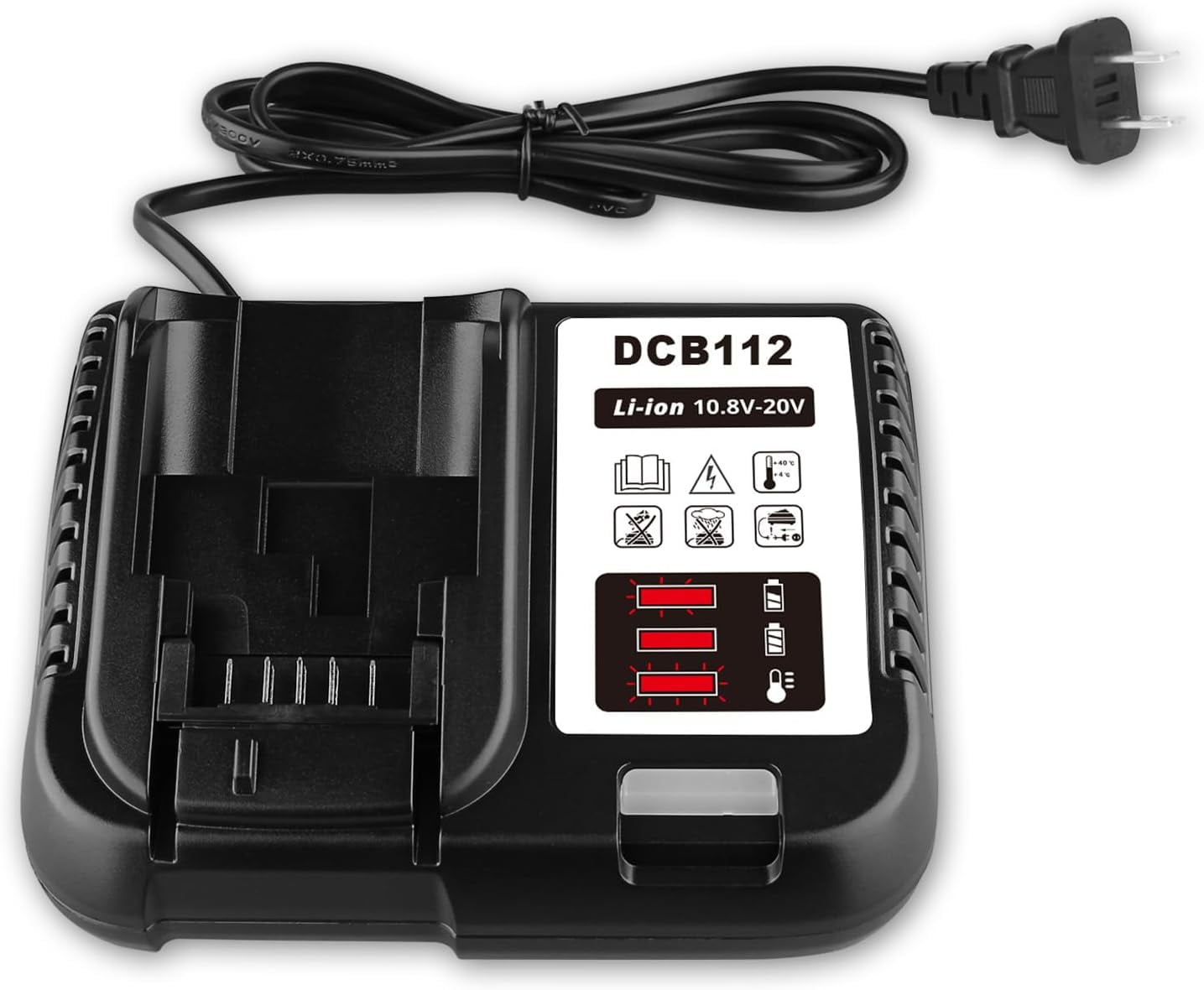 DCB112 Battery Charger Replacement for DeWalt 20 Volt MAX Lithium ...