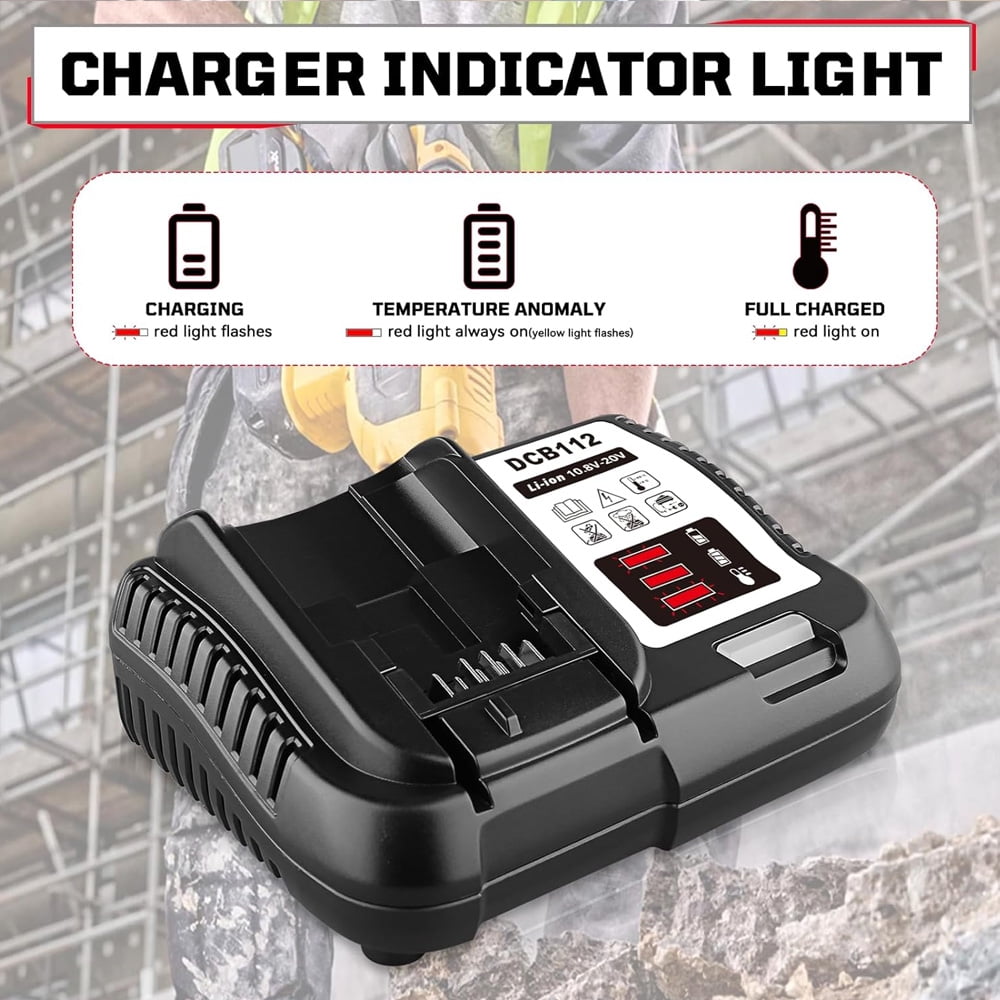 DCB112 Replacement Battery Charger for 20V Charger DCB101 DCB105 DCB115 ...