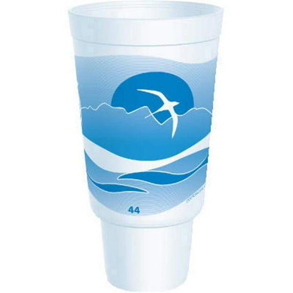 DCC 44 oz Horizon Flush Fill Foam Cup Hot & Cold - Ocean Blue & White ...