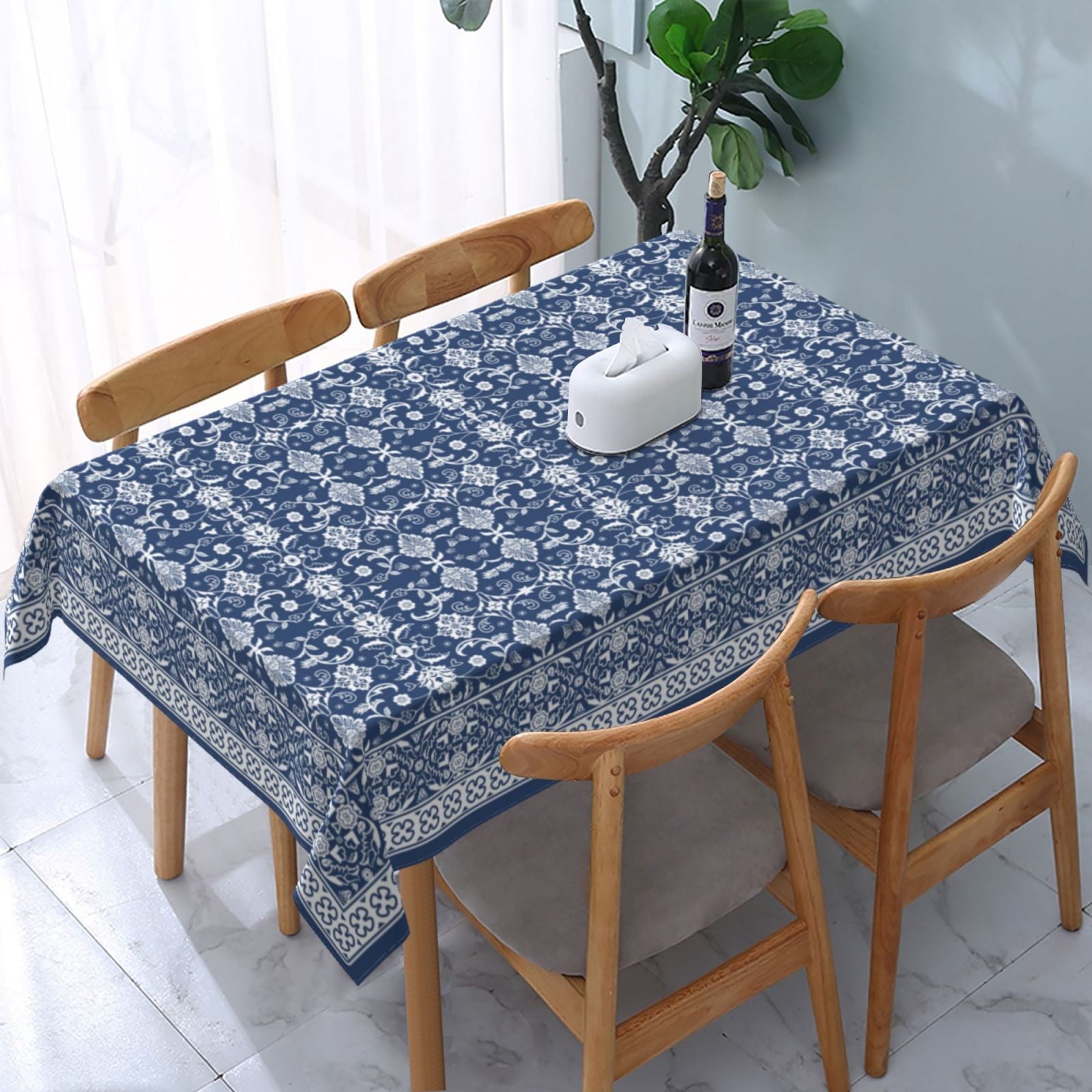 DCHYO Bohemian Style Blue, Light And Elegant Rectangular Tablecloths ...