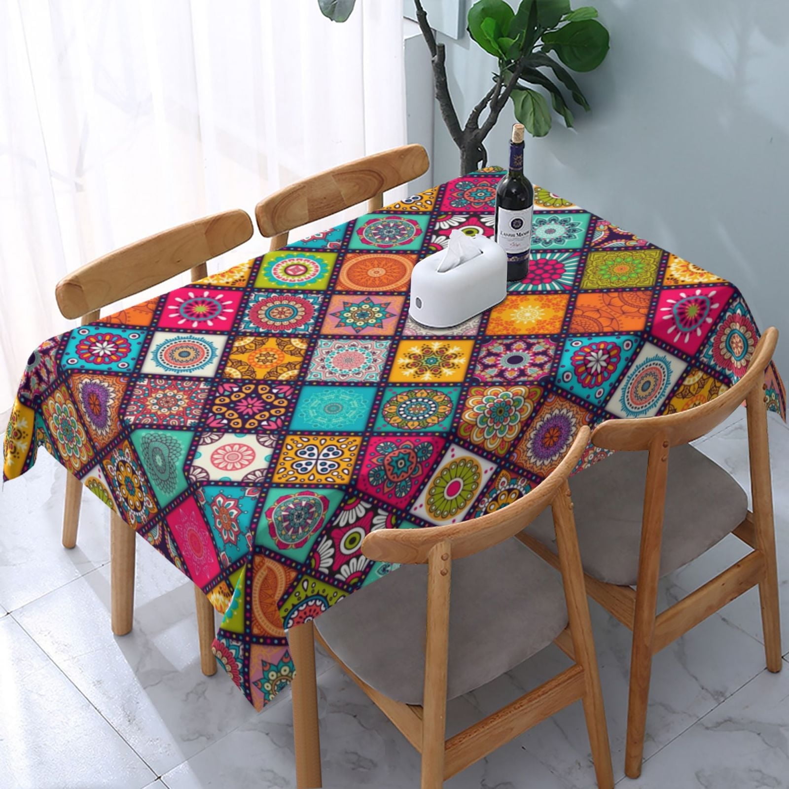 DCHYO Bohemian Style Rectangular Tablecloths Are Soft And Comfortable ...