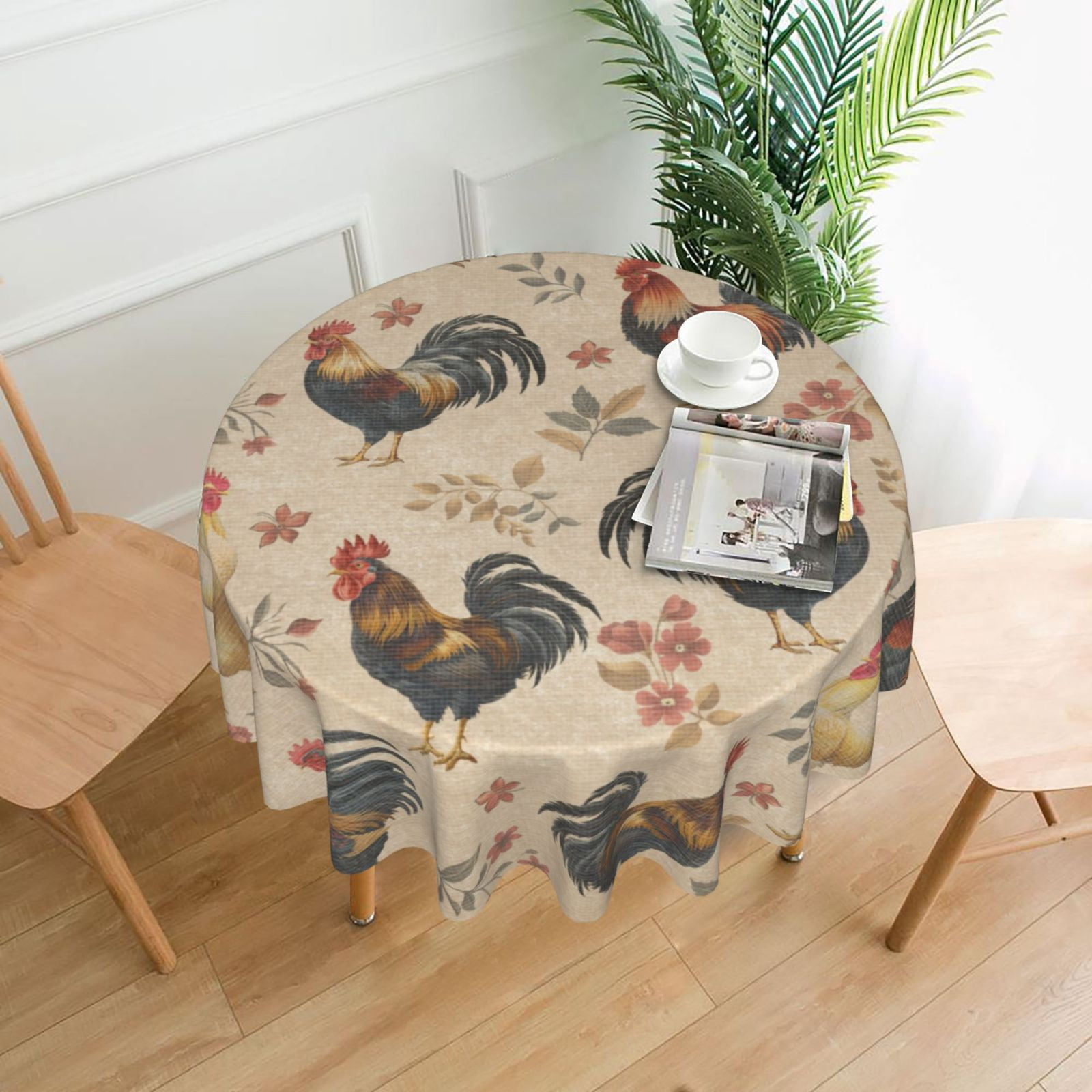 DCHYO Chickens 60in Round Tablecloths Are Soft And Comfortable, Re ...