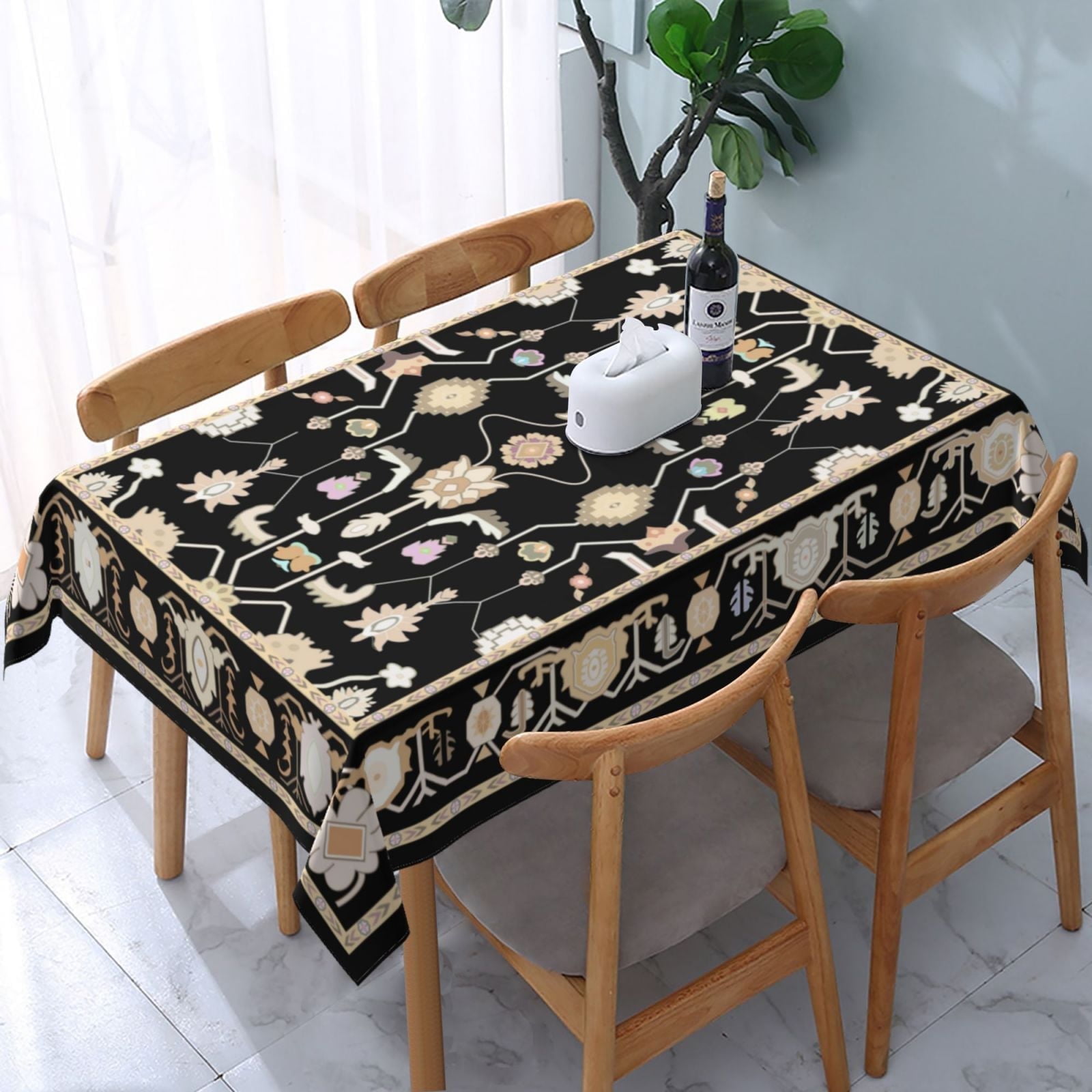 DCHYO Colourful Folk Style Rectangular Tablecloths Are Soft And ...