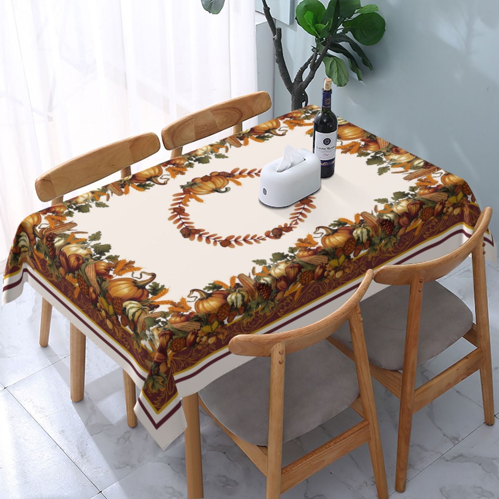 ZUMAS Fall Rectangular Tablecloth Thanksgiving Autumn Harvest ...