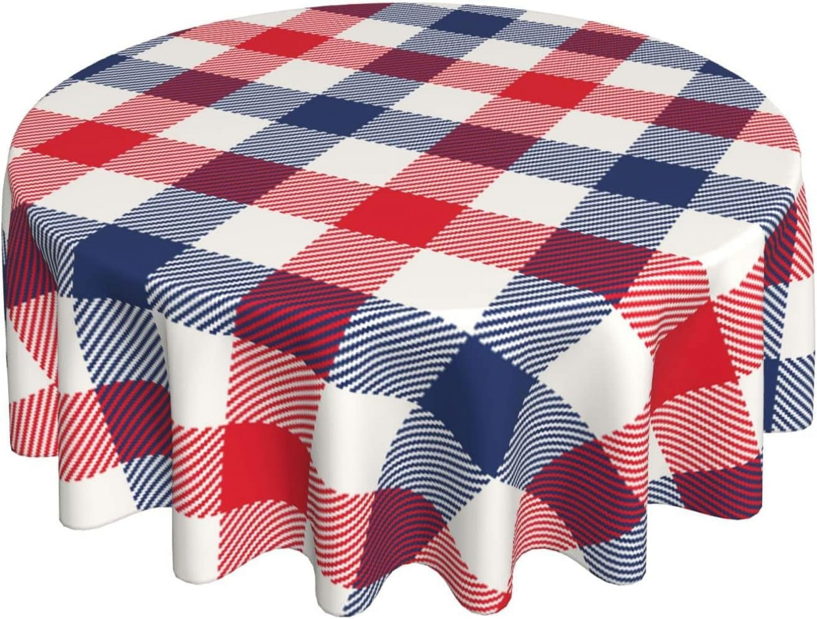ZUMAS Independence Day Round Tablecloth 60 inch Tablecloths 4th of July ...