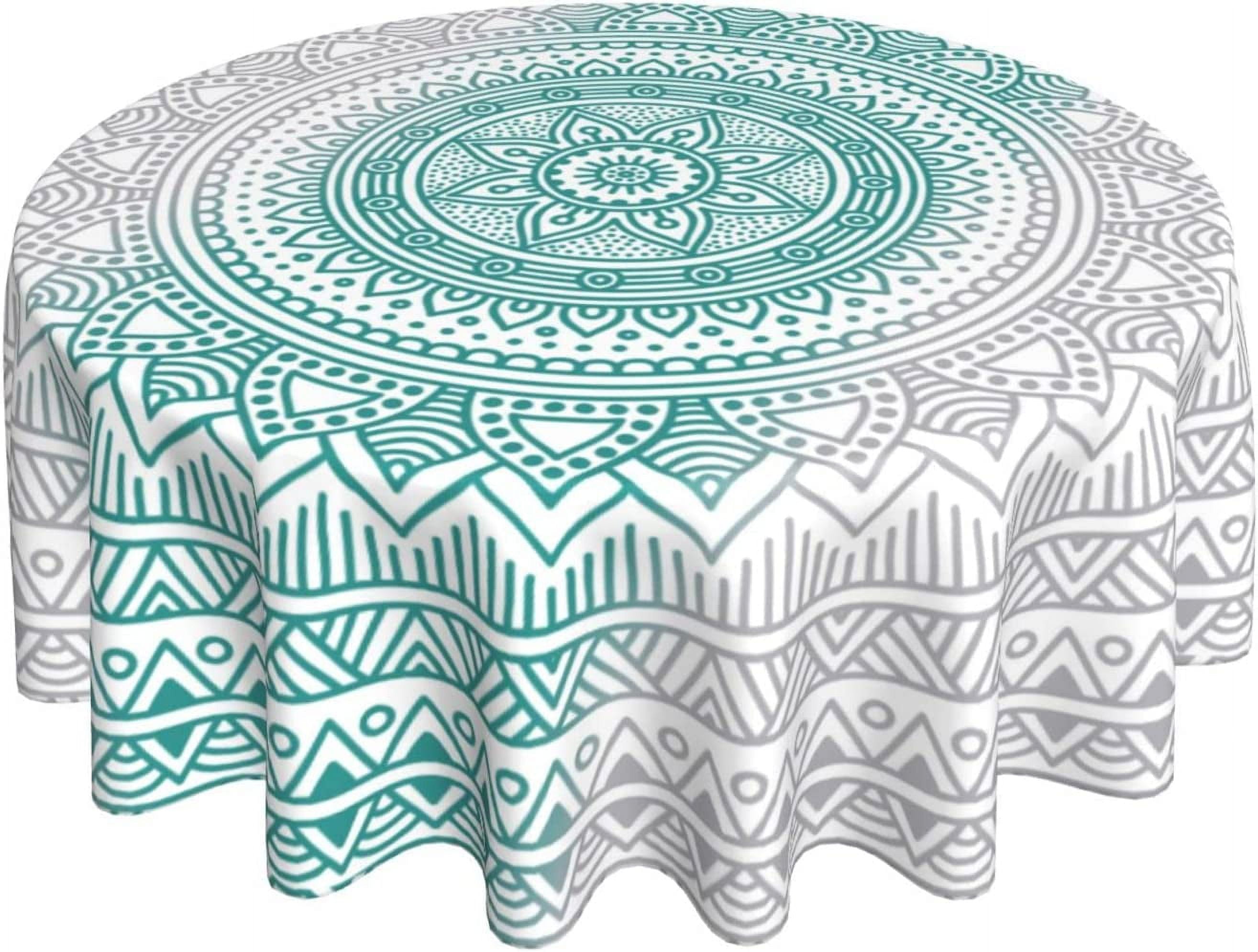 DCHYO Spring Summer Floral Round Tablecloth 60 Inch Flower Table ...