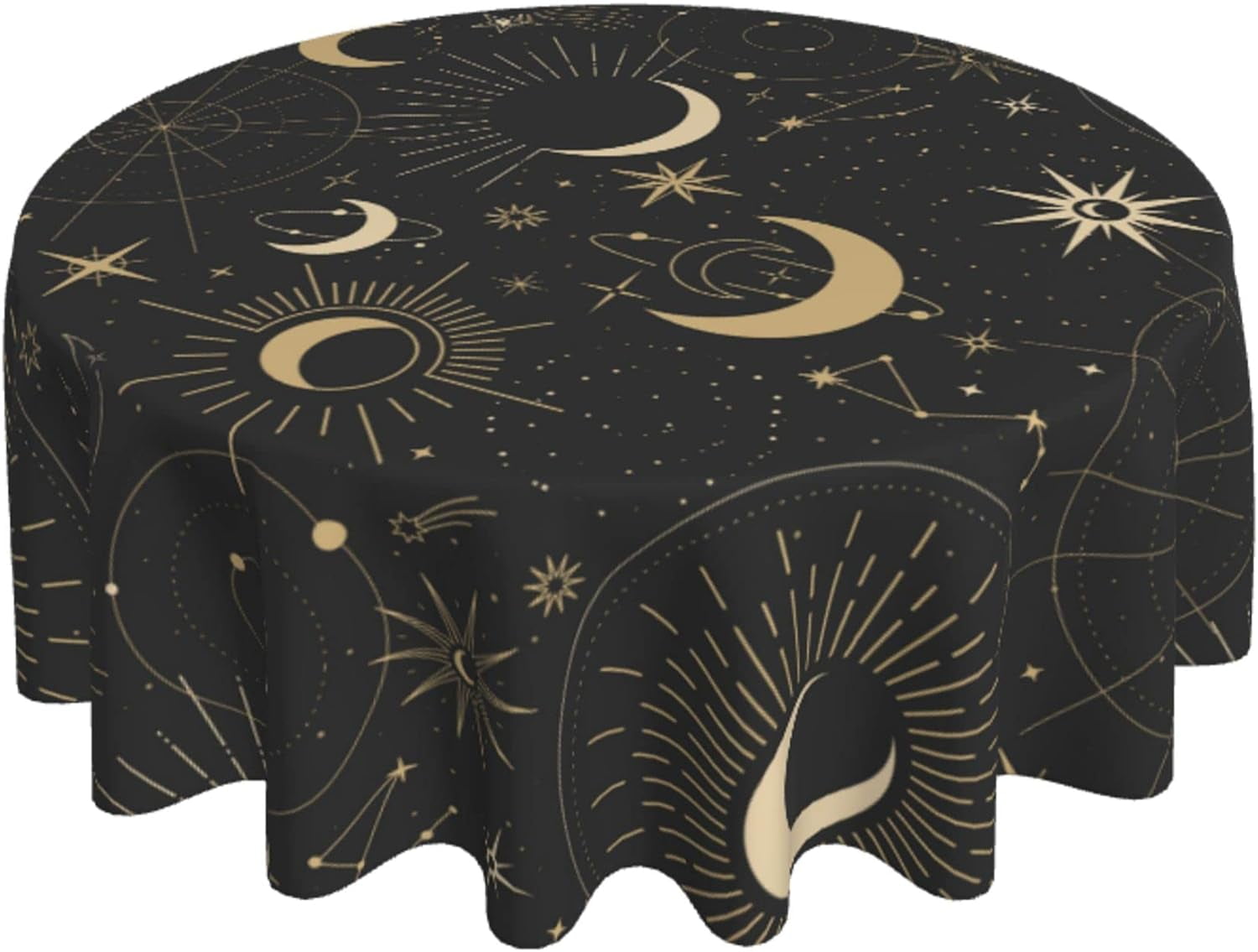 DCHYO Sun Moon Round Tablecloth Mythology Alter Cloth Witches ...