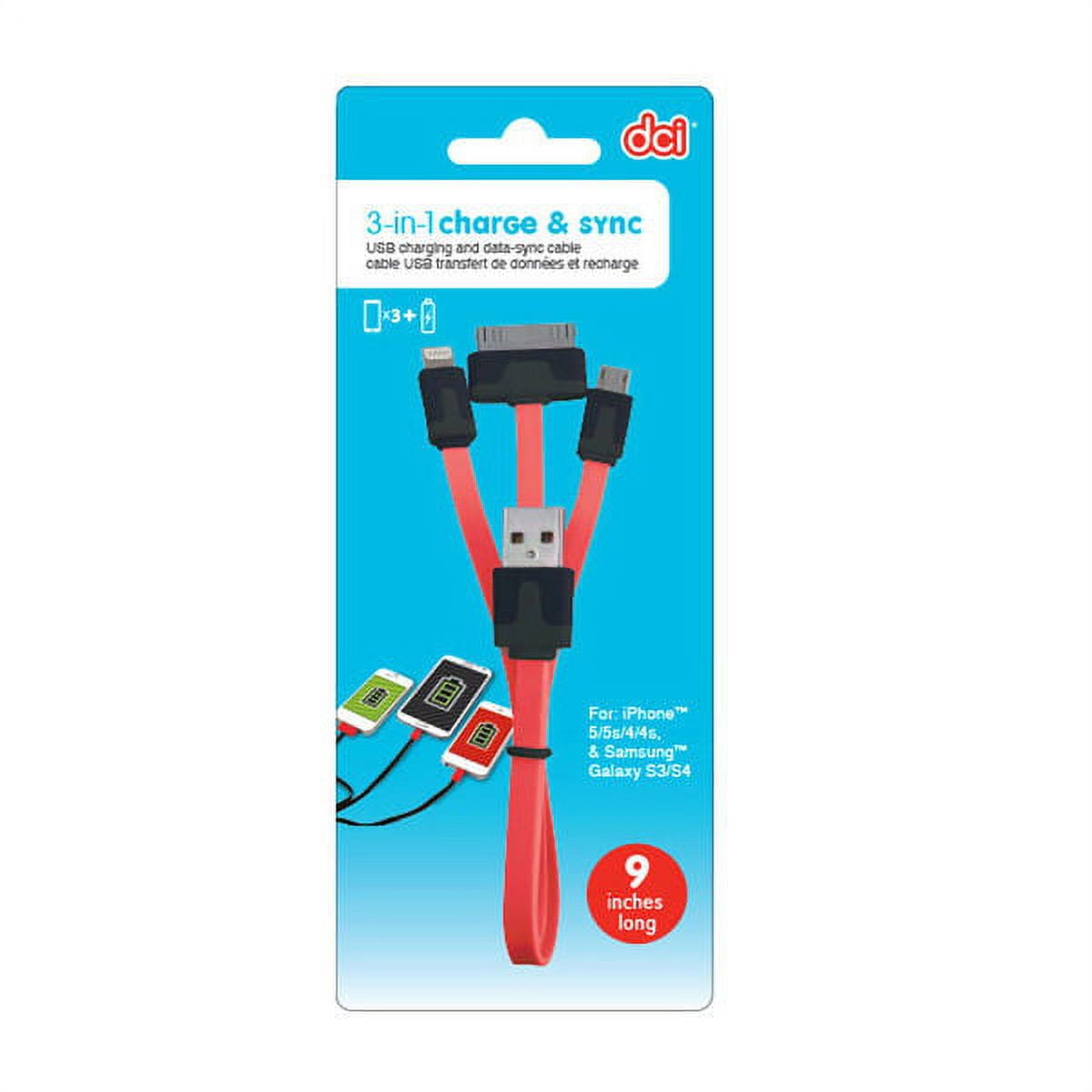 DCI 3-in-1 Charge and Sync USB Cable (Assorted Colors) - Walmart.com