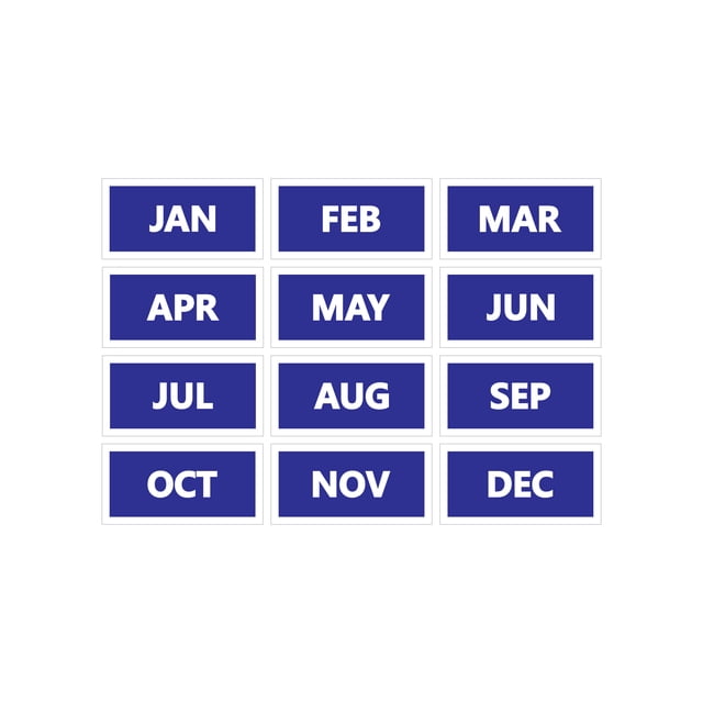 DCM Solutions Blue Calendar Month Magnets - Walmart Business Supplies
