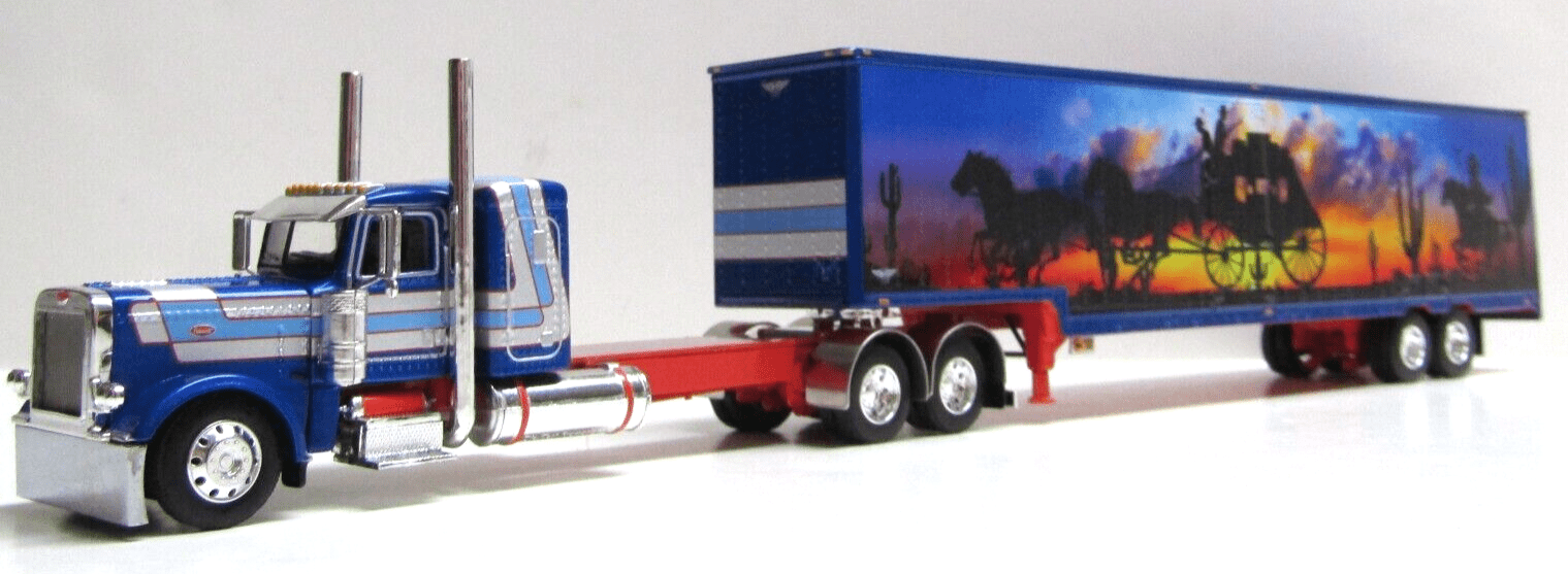 DCP 1/64 60-1841 blue/red Peterbilt 36" tractor muraled Kentucky van ...