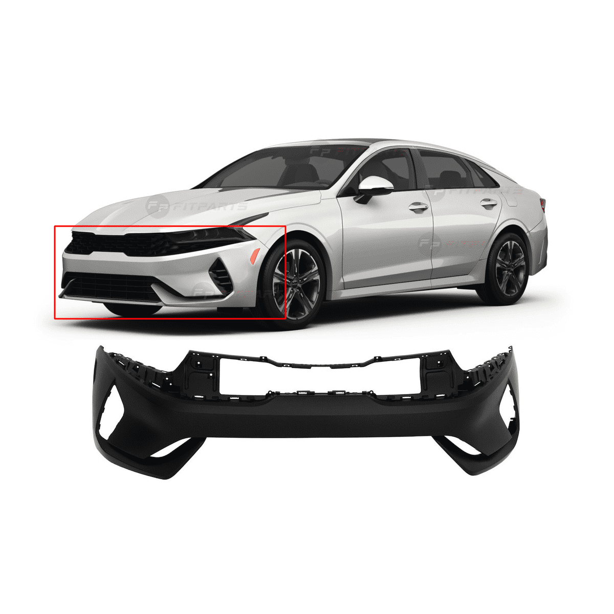 DCP Front Bumper Cover Fascia For Kia K5 2021-2023 Primed 86510L3000 ...