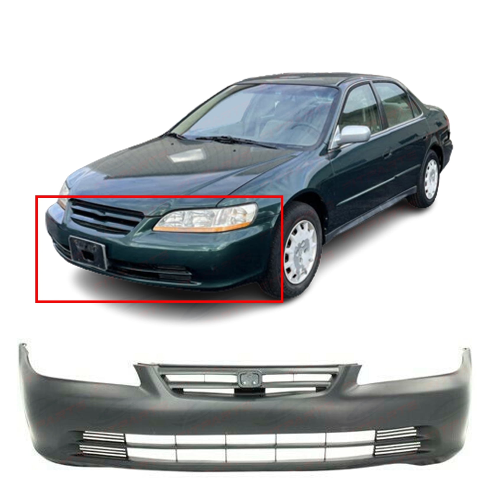 DCP Front Bumper Cover Fascia for 2001 2002 Honda Accord Sedan 01 02 DX ...