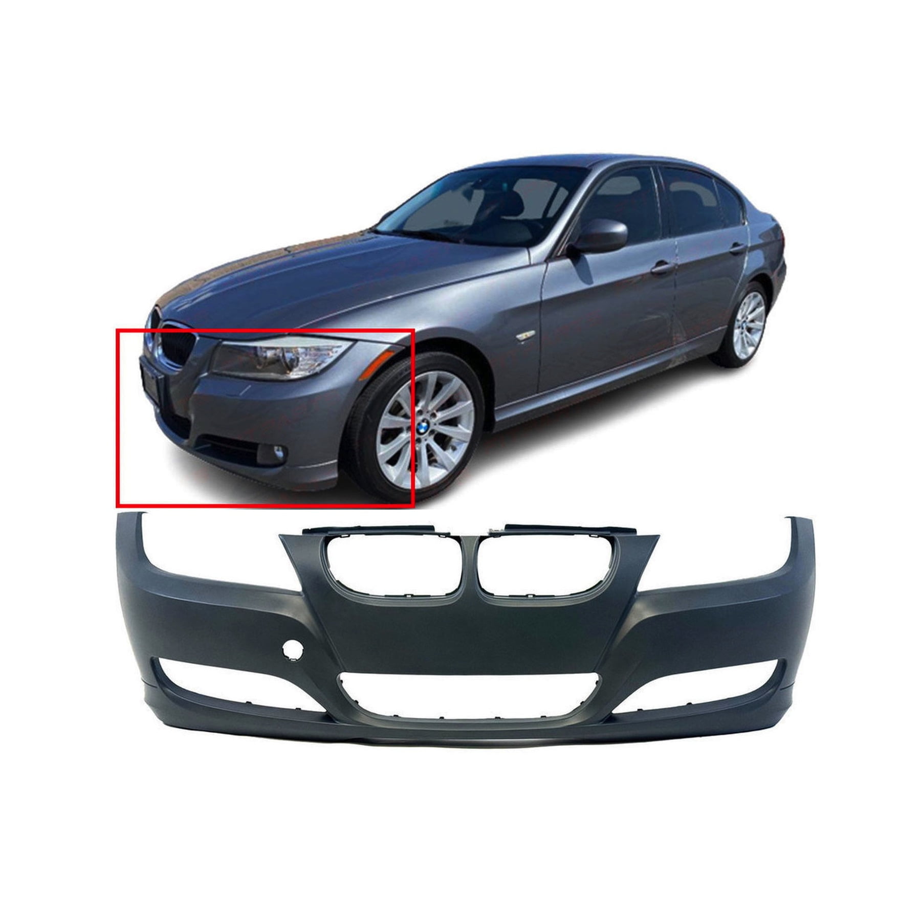 DCP Front Bumper Cover Fascia for 2009-2012 BMW 328i 323i 335i 335d 3 ...