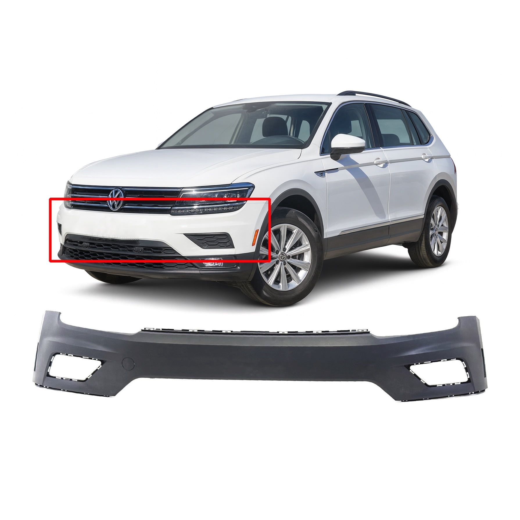 DCP Front Bumper Cover Fascia for VW Volkswagen Tiguan 2018-2020 ...