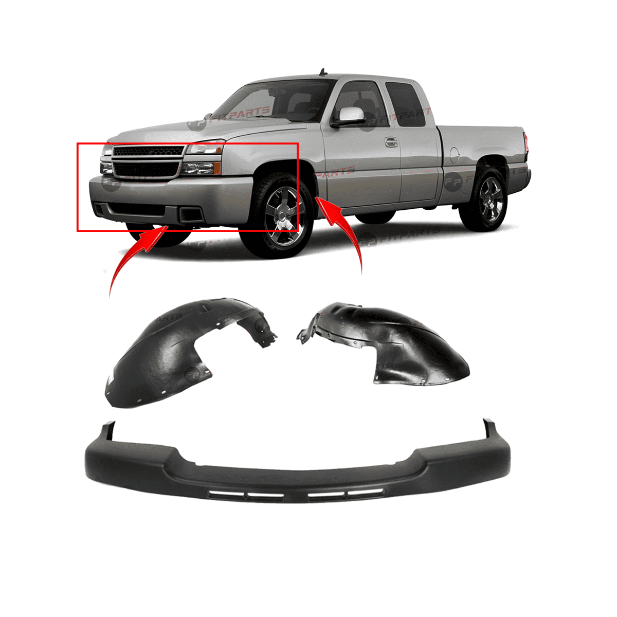 2000 Chevy Silverado Front Bumper
