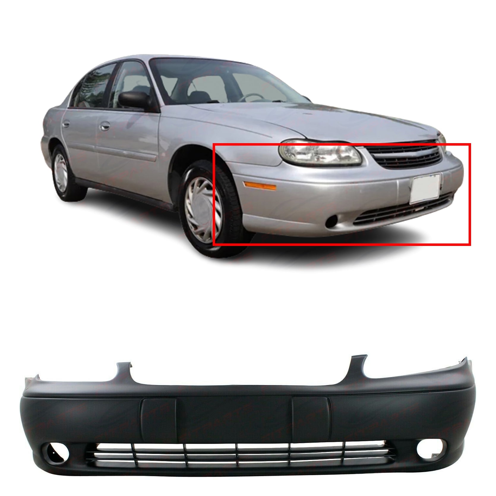 DCP Front Bumper Cover For 1997-2005 Chevy Malibu and Classic 97-05 ...