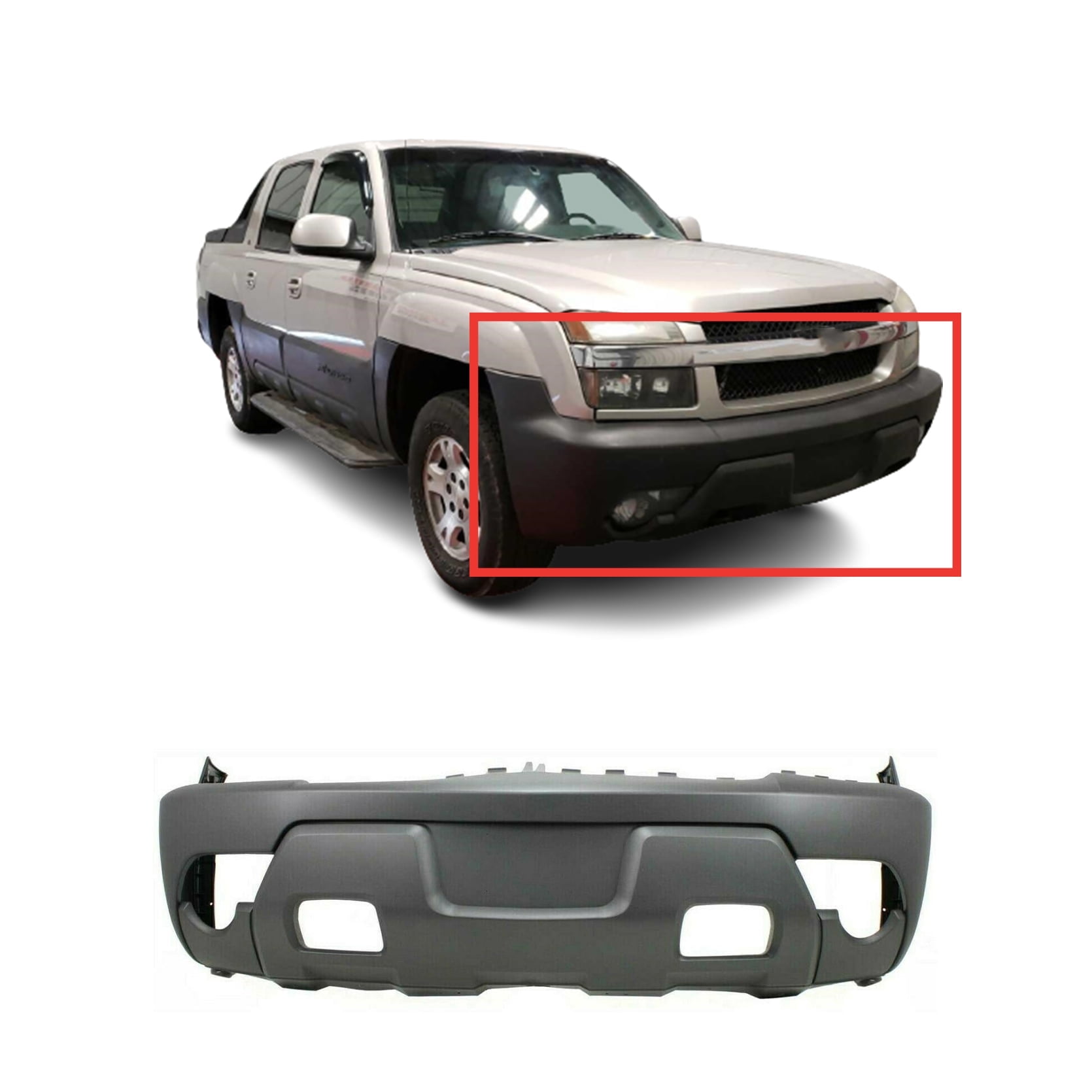 DCP Front Bumper Cover For 2003-2006 Chevy Avalanche 1500 w/Body Clad ...
