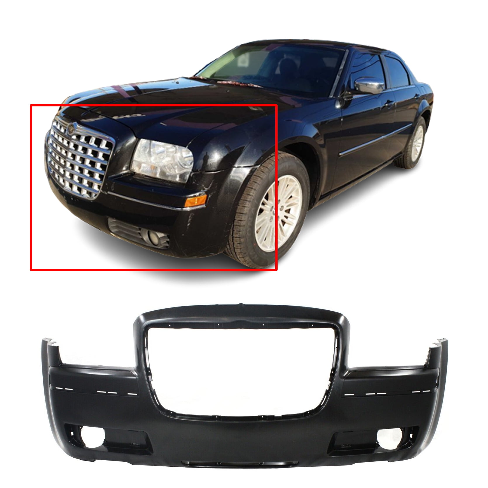 DCP Front Bumper Cover For 2005-2010 Chrysler 300 Primed 4805773AD ...