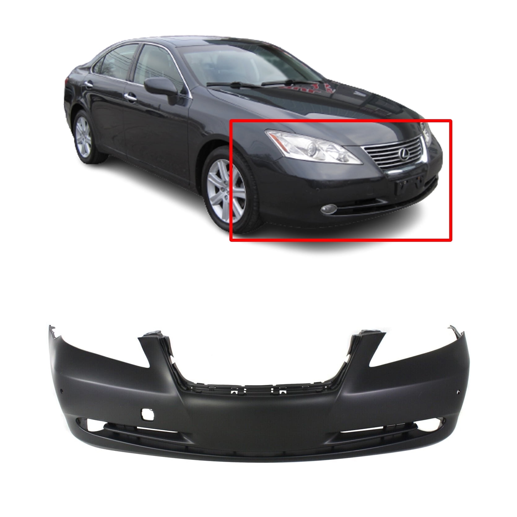 DCP Front Bumper Cover For 2007-2009 Lexus ES350 W/Fog Light Hls Primed ...