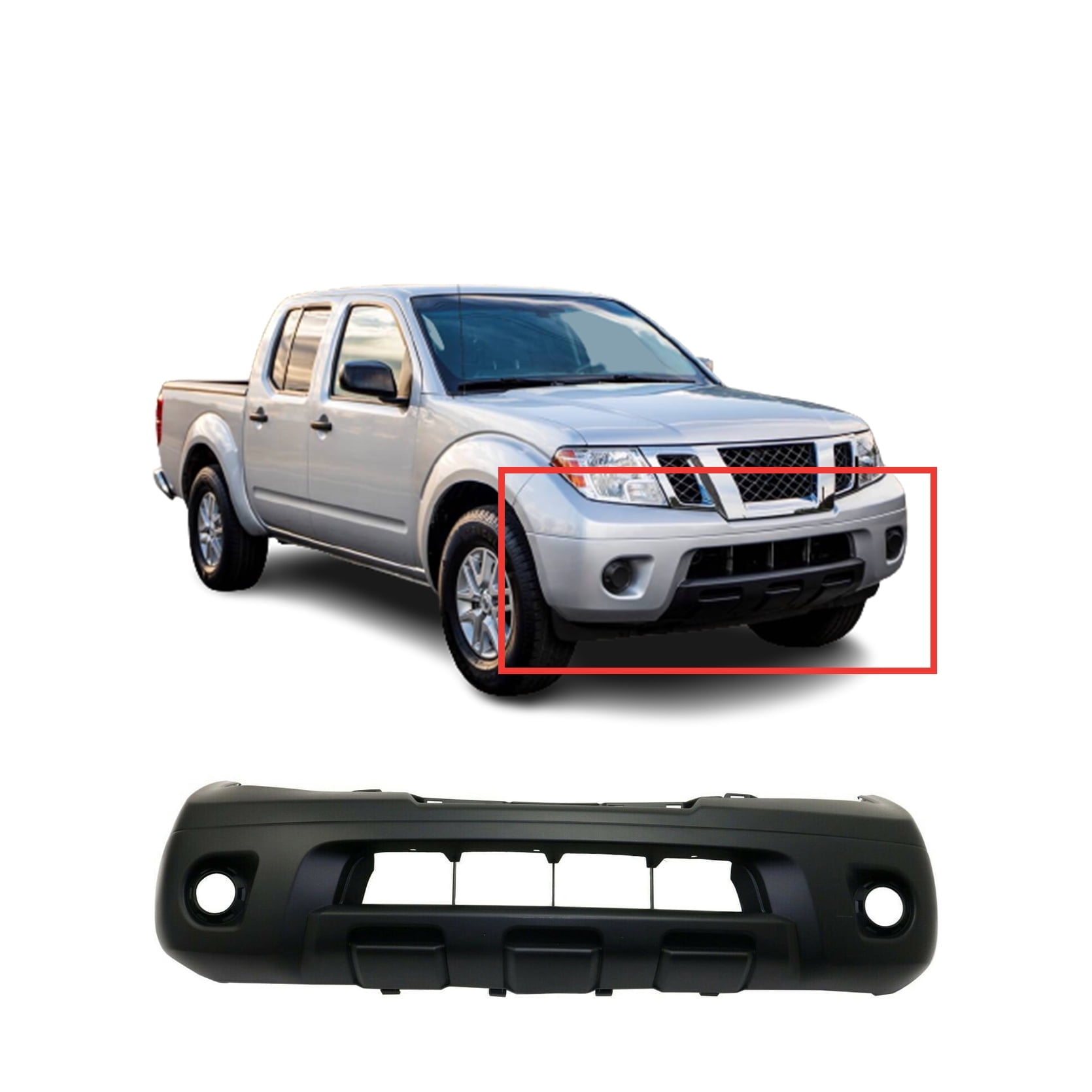 DCP Front Bumper Cover For 2009-2019 Nissan Frontier NI1000263 ...