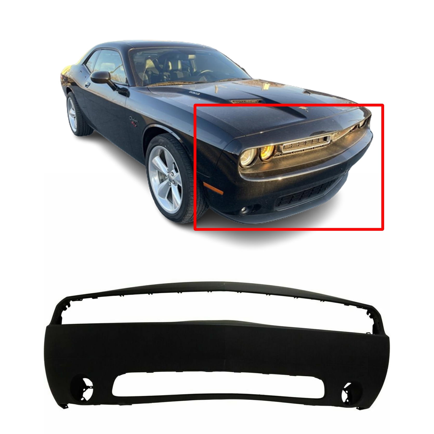 DCP Front Bumper Cover For 2011-2014 Dodge Challenger Primed 68109836AB ...