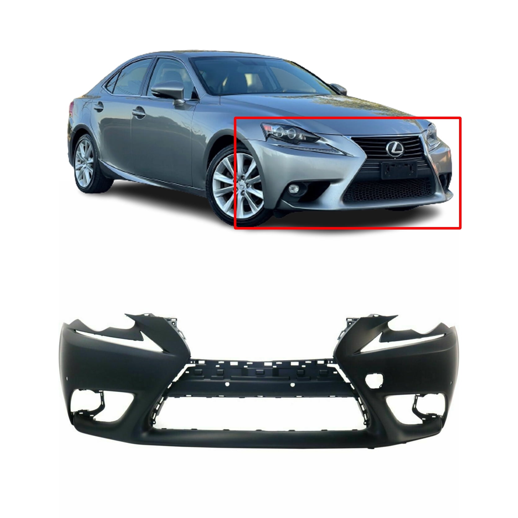 DCP Front Bumper Cover For 2014-2016 Lexus IS250/350 Primed LX1000263 ...