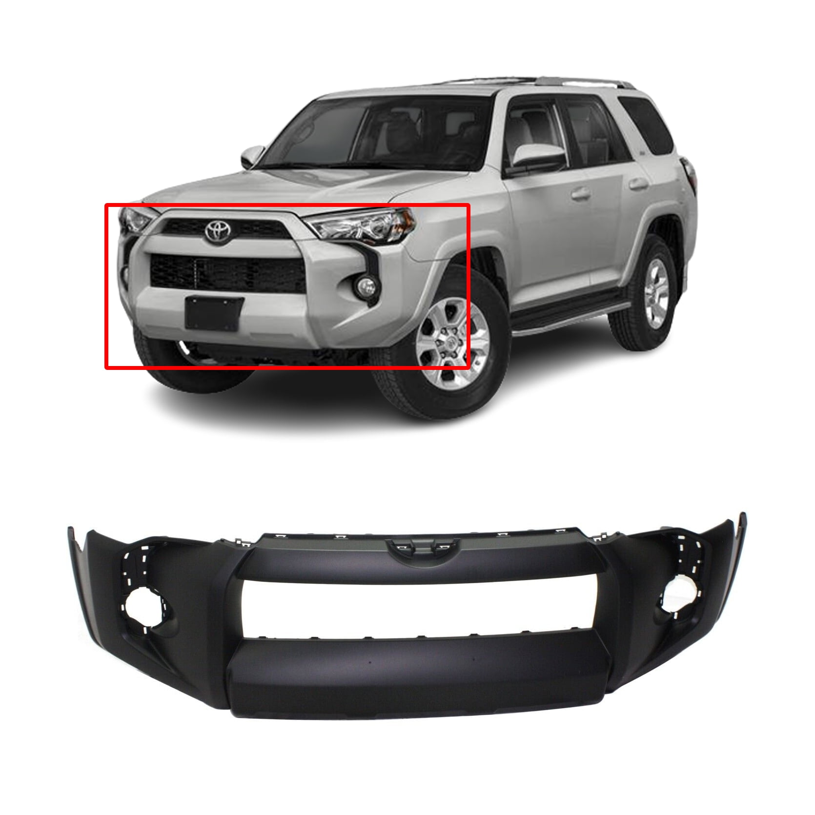 DCP Front Bumper Cover For 2014-2023 Toyota 4Runner SR5 Primed ...