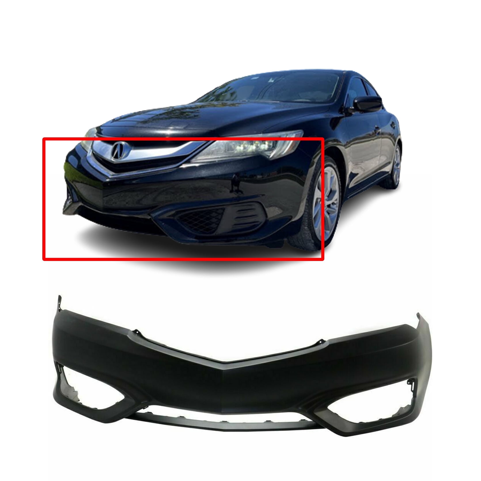 DCP Front Bumper Cover For 2016-2018 Acura ILX Primed 04711TV9A00ZZ ...