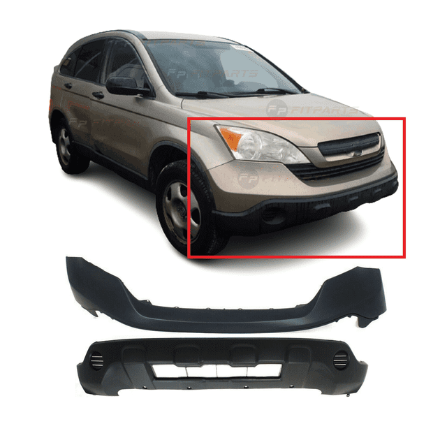 DCP Front Bumper Cover Kit For 2007-2009 Honda CR-V EX EXL LX HO1000251 ...