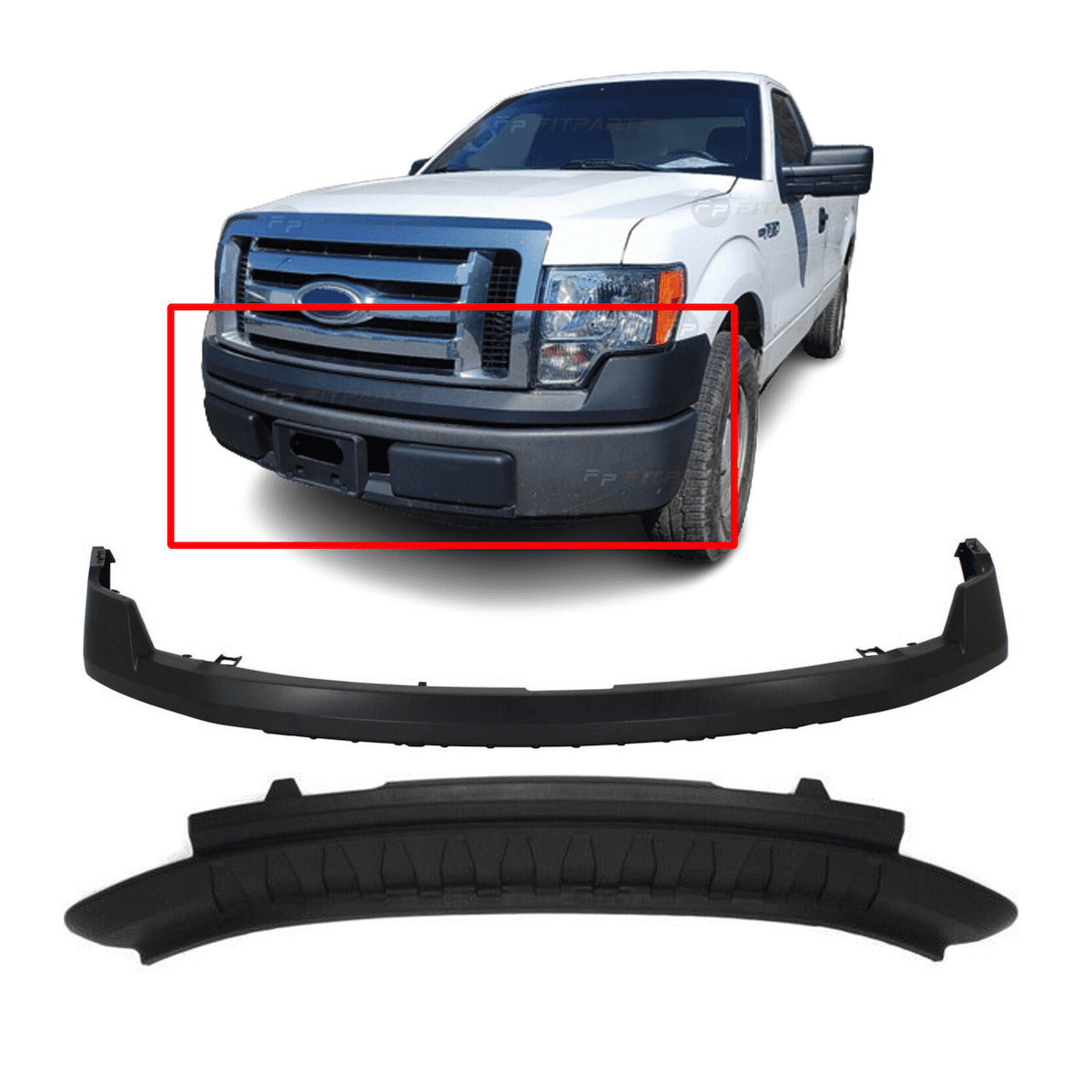 DCP Front Bumper Cover Kit For 2009-2014 Ford F150 W/O Molding Hls ...