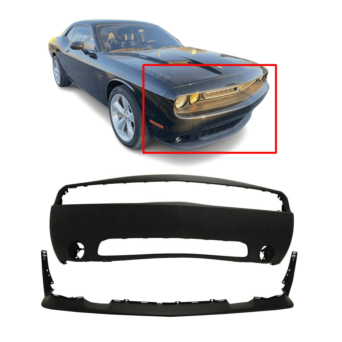 DCP Front Bumper Cover Kit For 2011-2014 Dodge Challenger SRT8 ...