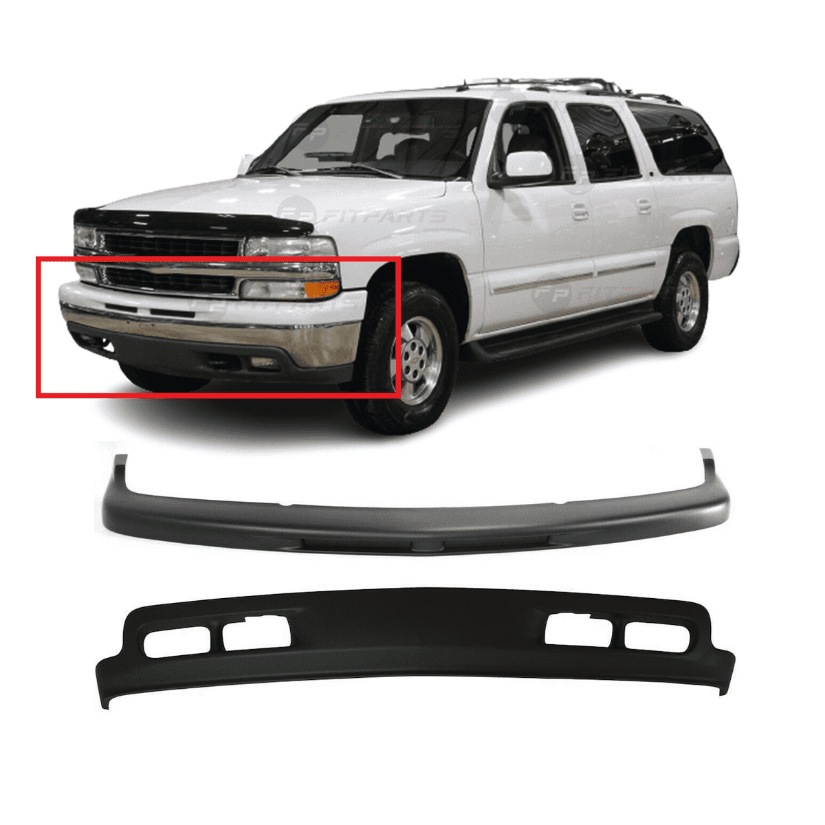 DCP Front Bumper Cover Kit for 2000-2006 Chevrolet Suburban 1500 ...
