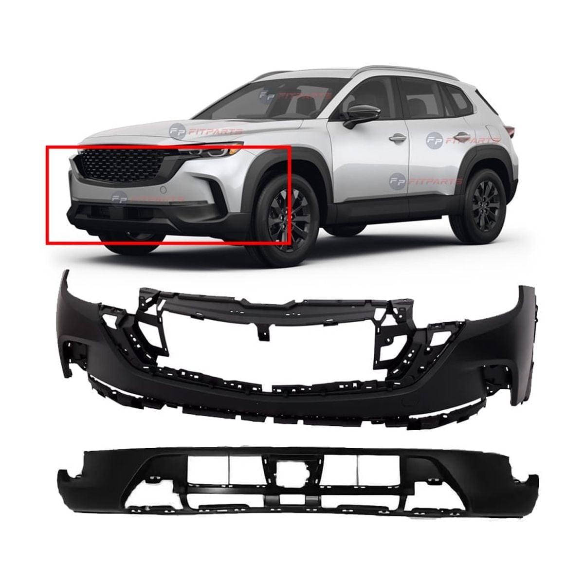 DCP Front Bumper Cover Kit for Mazda CX-50 2023-2024 MA1015104 ...