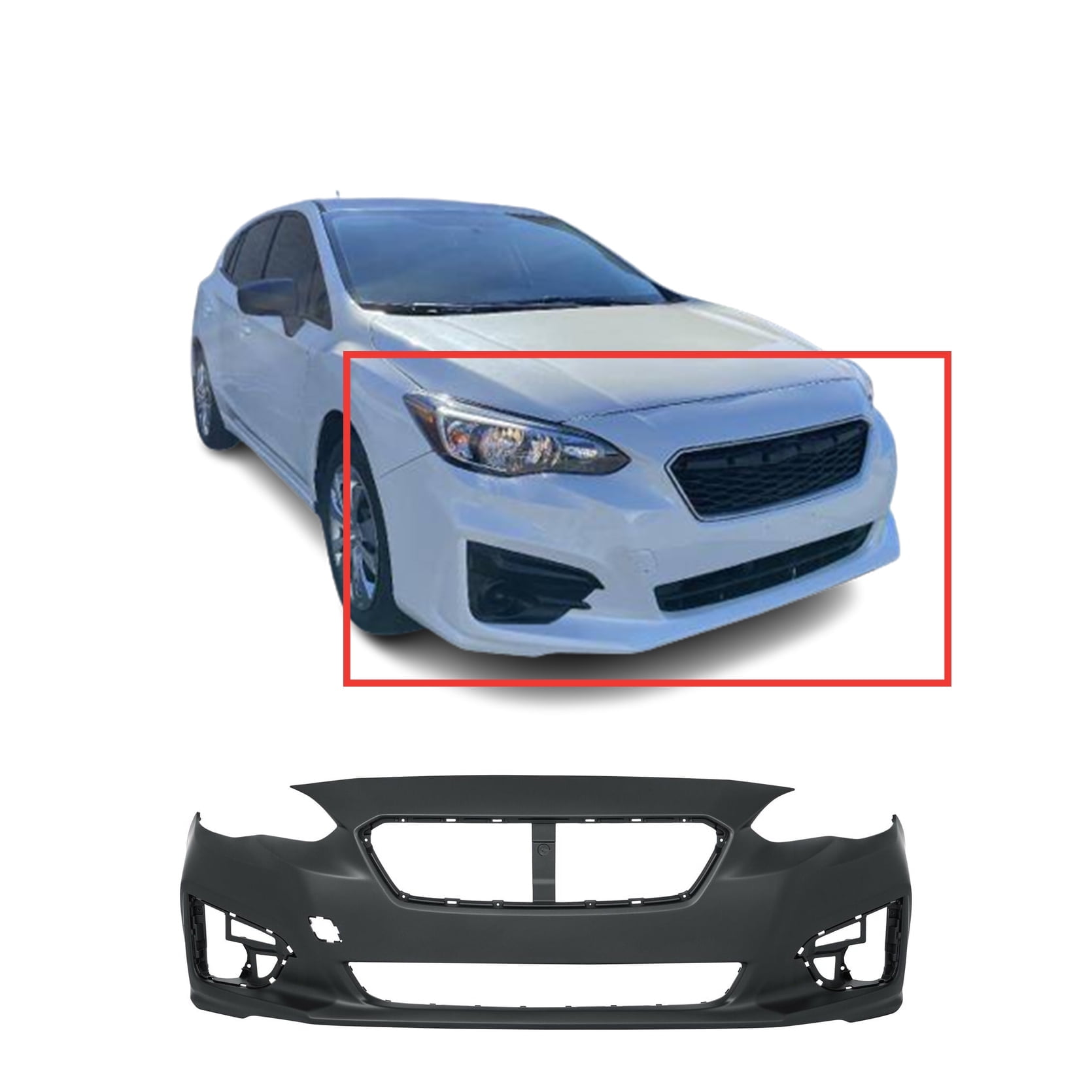 DCP Front Bumper Cover for 2017-2019 Subaru Impreza 57704FL10A ...