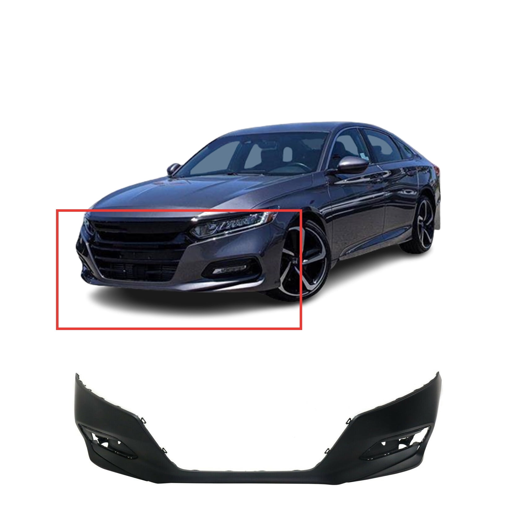 DCP Front Bumper Cover for 2018-2020 Honda Accord EX LX SE ...