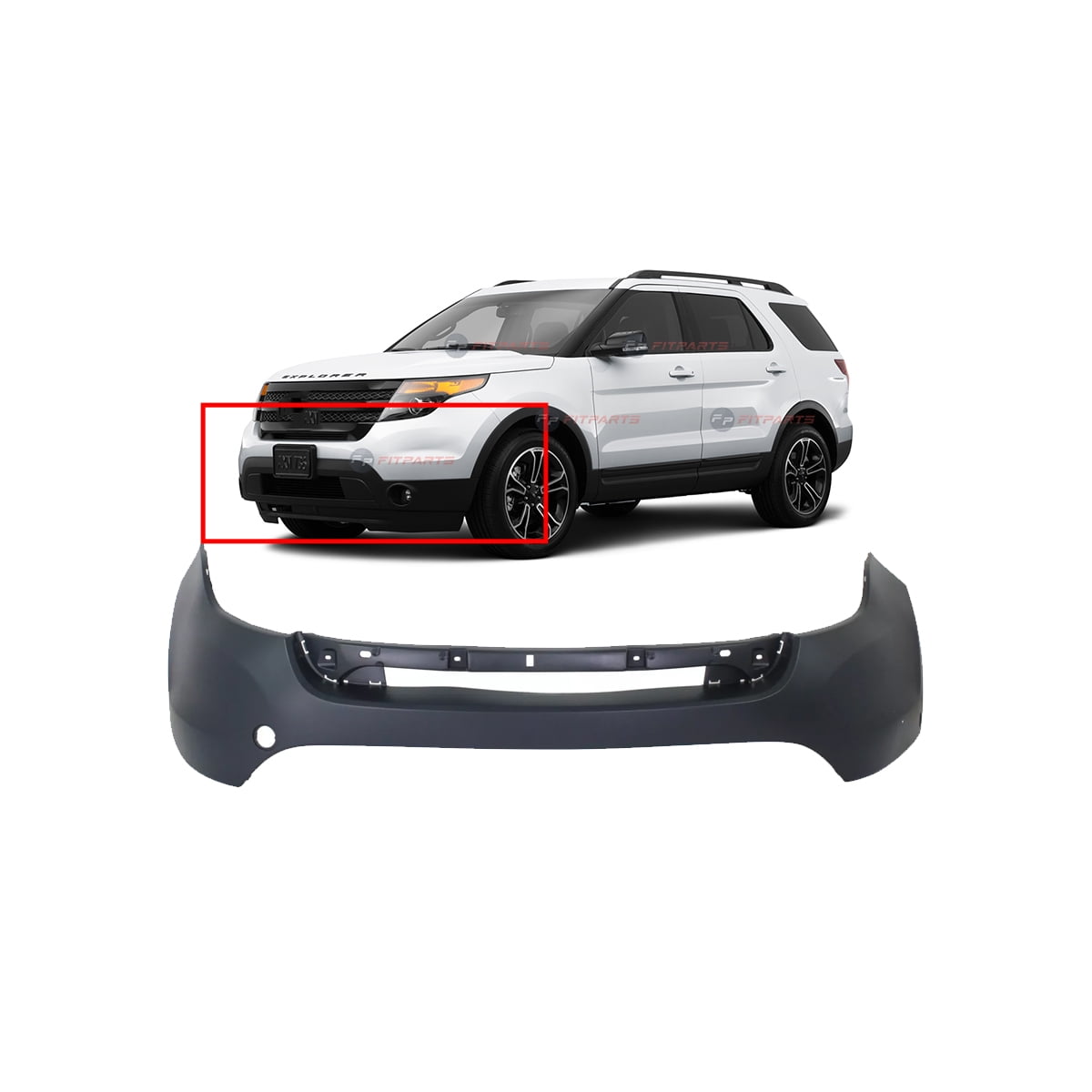 DCP Front Bumper Cover for Ford Explorer 2011-2015 Primed ...