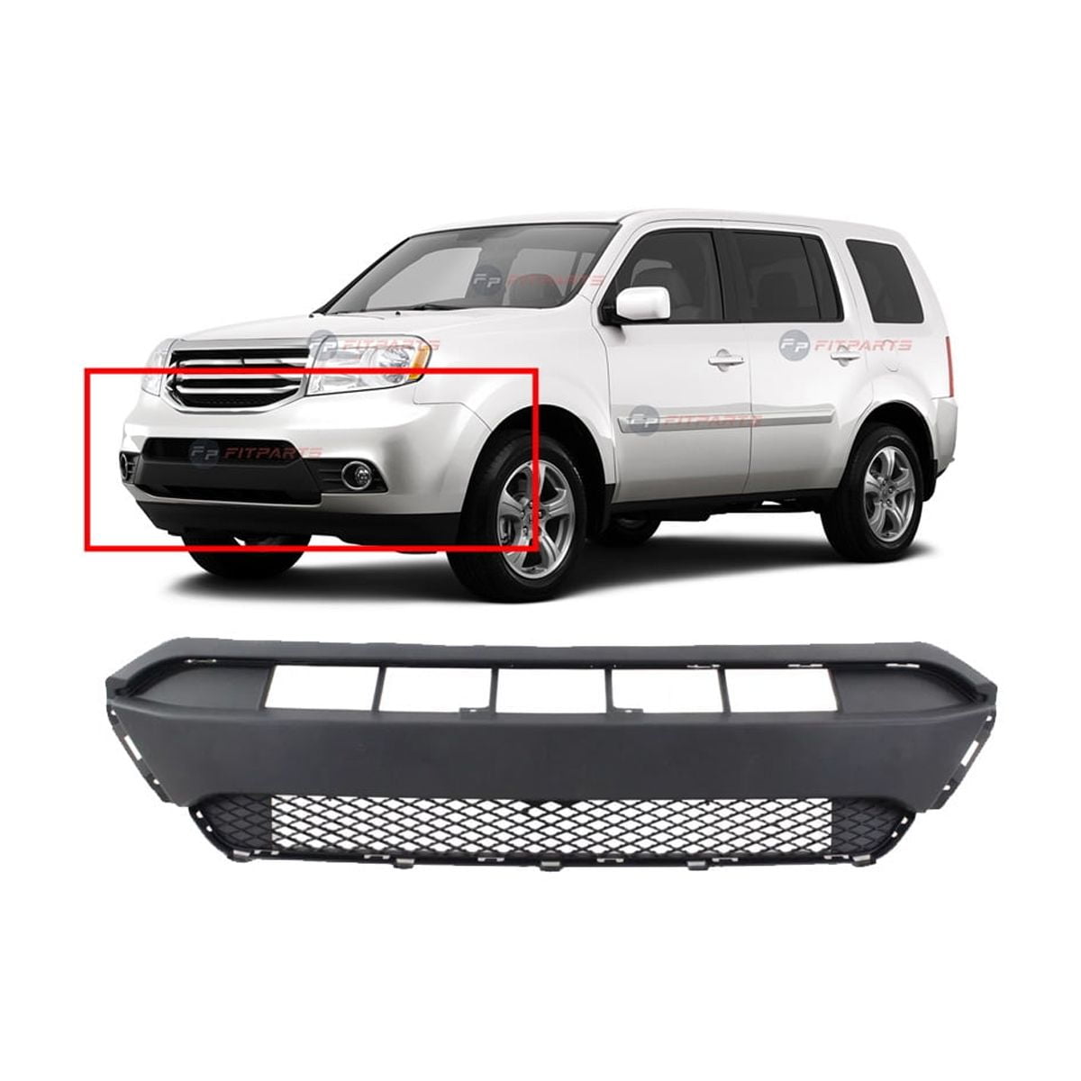 DCP Front Bumper Cover for Honda Pilot 2012-2015 Textured 71103-SZA-A50 ...