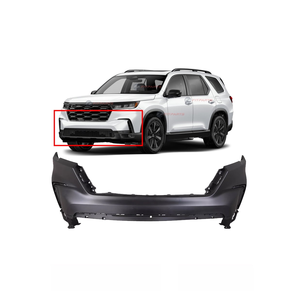 DCP Front Bumper Cover for Honda Pilot 2023-2024 Primed 04711T90A00ZZ ...