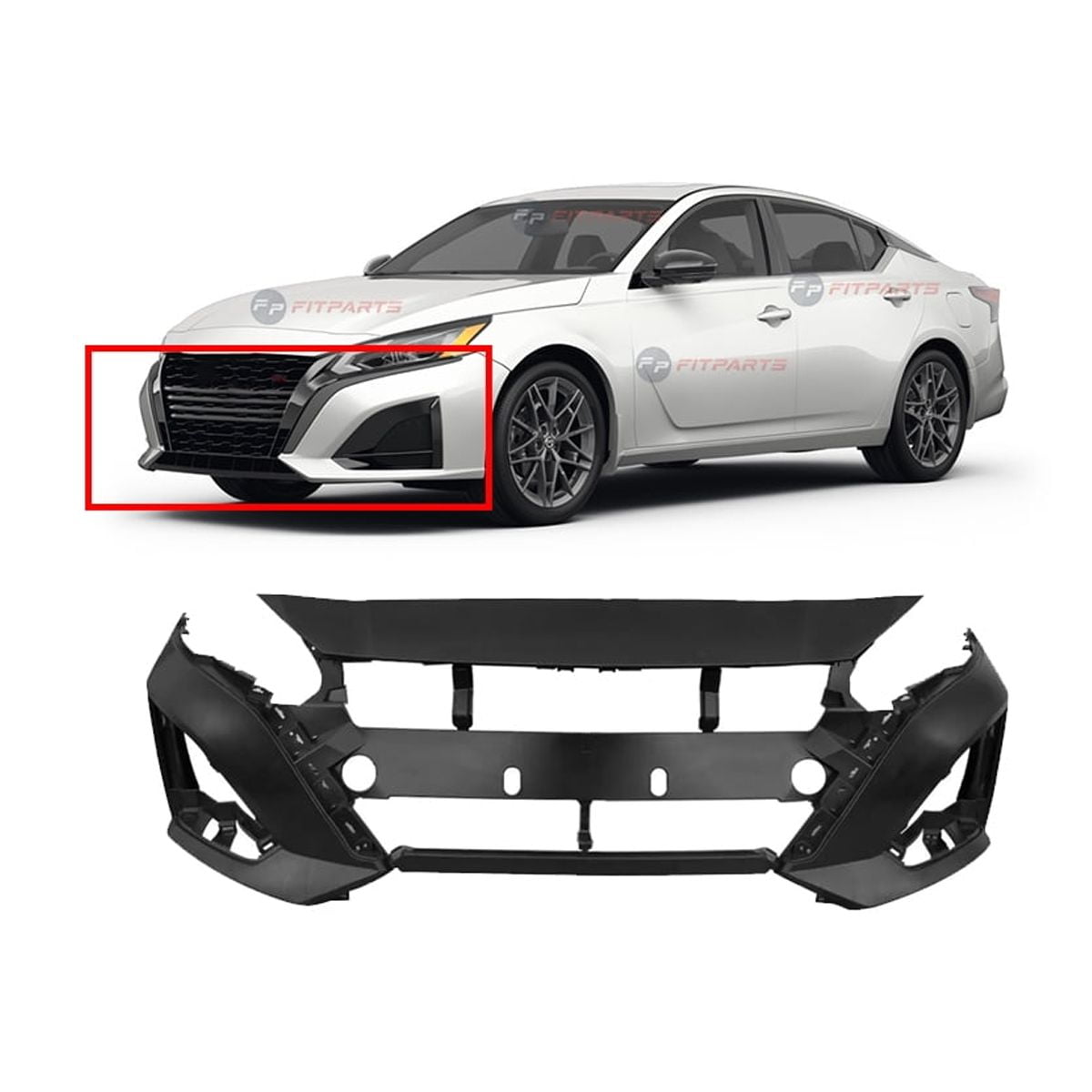 DCP Front Bumper Cover for Nissan Altima 2023-2024 Primed 620229HG0H ...