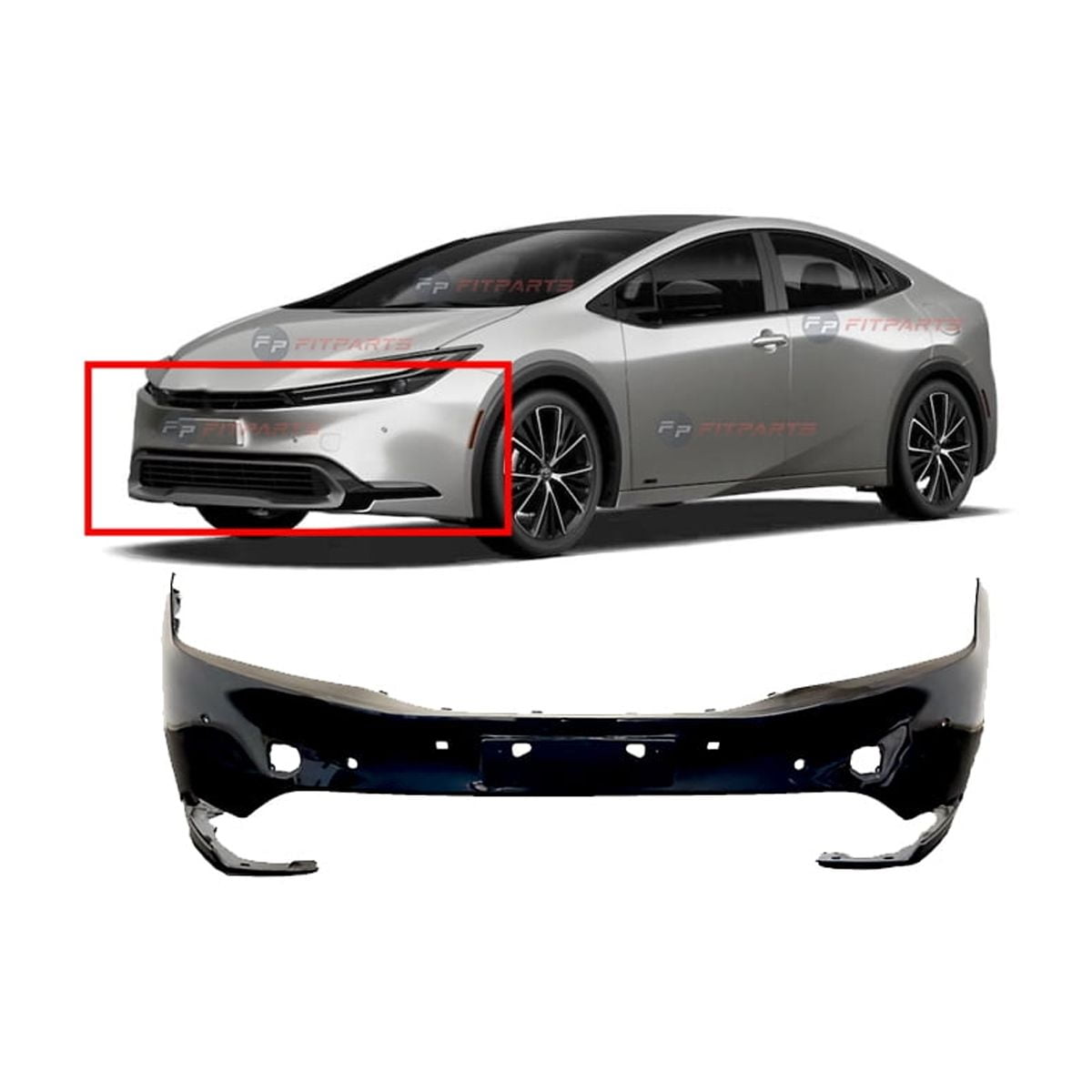 DCP Front Bumper Cover for Toyota Prius 2023-2024 Primed 521194E900 ...