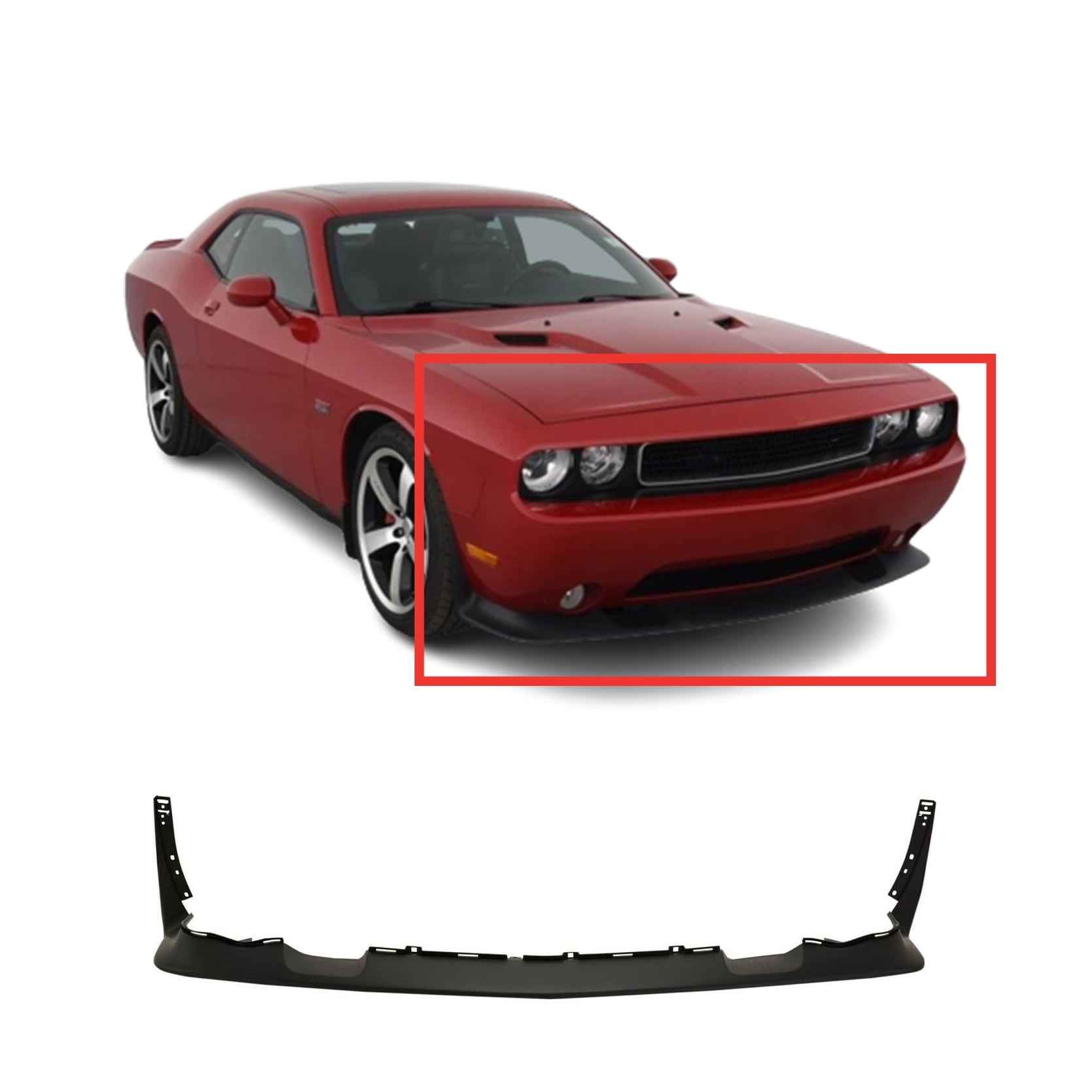 DCP Front Bumper Valance for 2011-2014 Dodge Challenger SRT8 Lower ...
