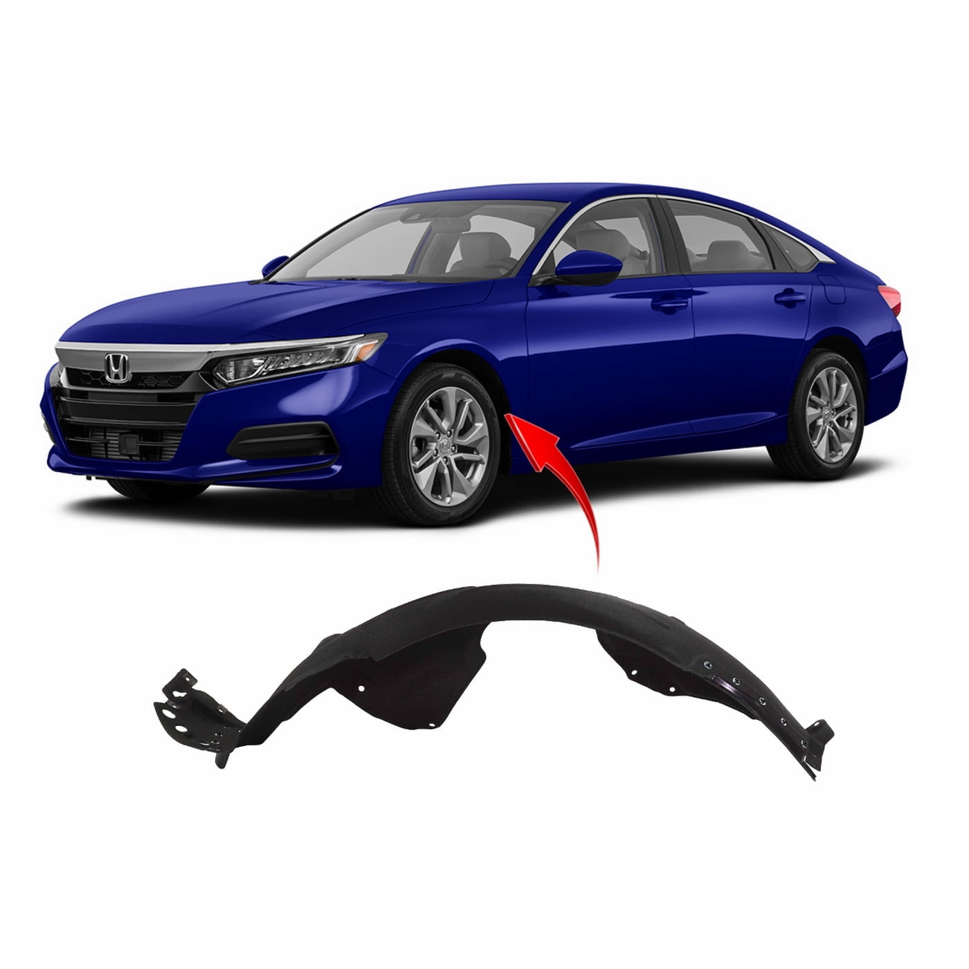 DCP Front Left Driver Side Fender Liner For 2018-2022 Honda Accord ...