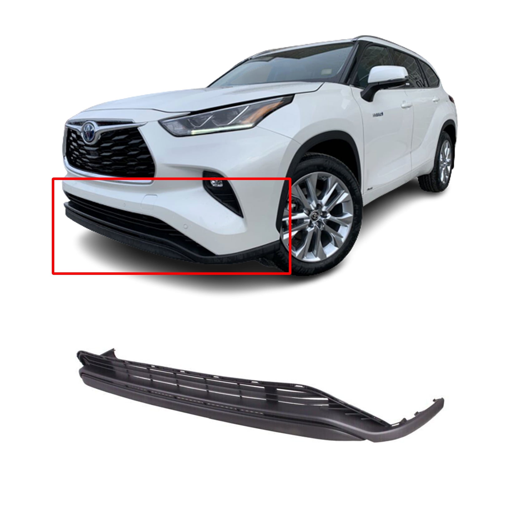 DCP Front Lower Bumper Cover For 2020-2022 Toyota Highlander Primed ...