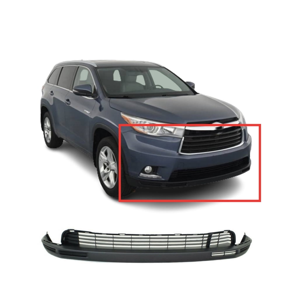 DCP Front Lower Bumper Cover for 2014-2016 Toyota Highlander Textured ...
