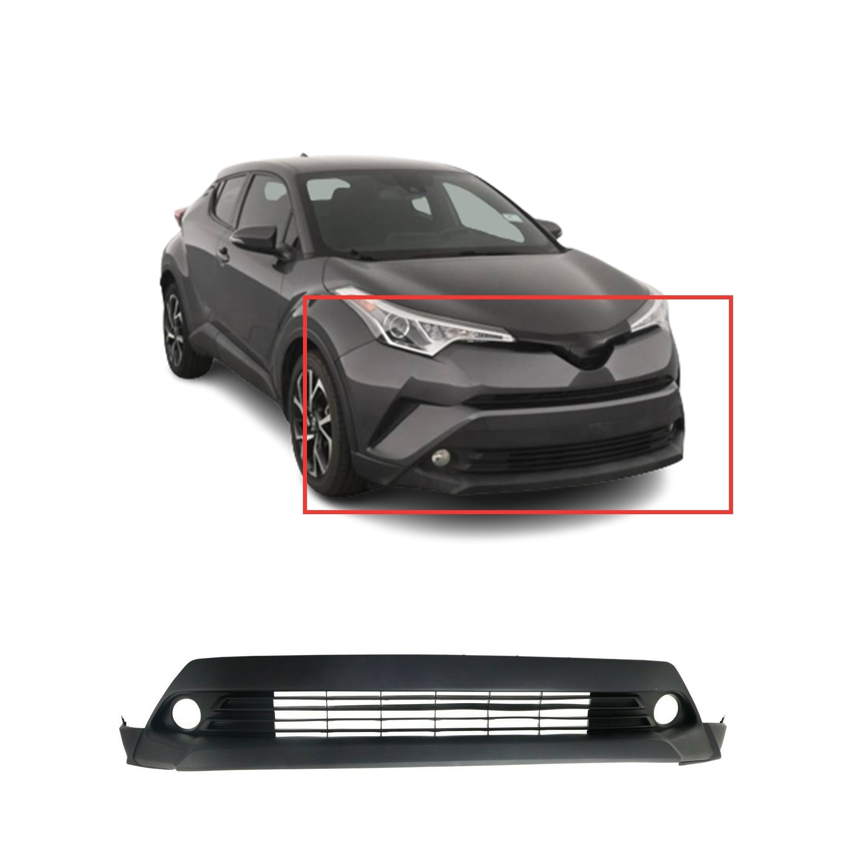 DCP Front Lower Bumper Cover for 2018-2019 Toyota C-HR LE XLE ...