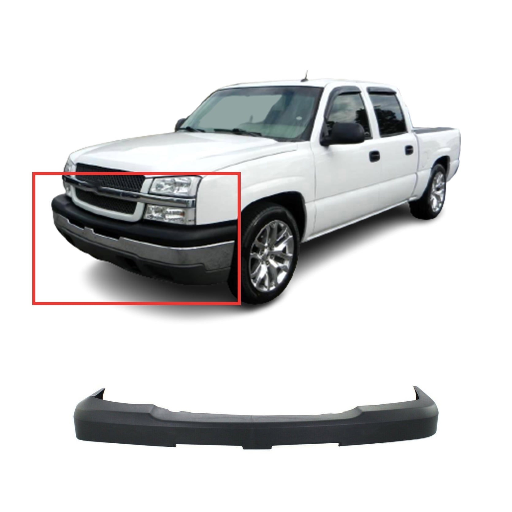 DCP Front Upper Bumper Cover For 2003-2006 Chevy Chevrolet Silverado ...