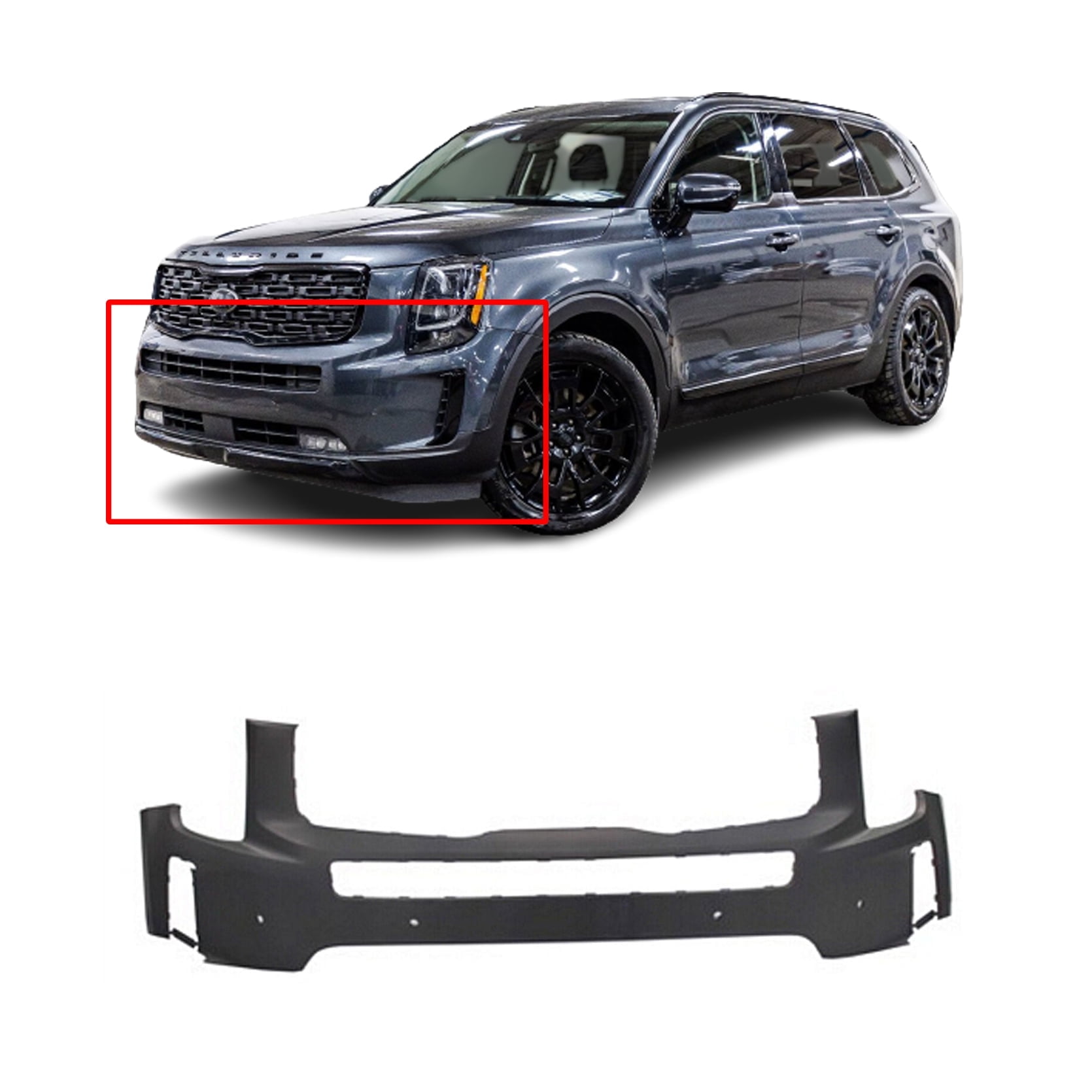 DCP Front Upper Bumper Cover For 2020-2022 Kia Telluride Primed ...