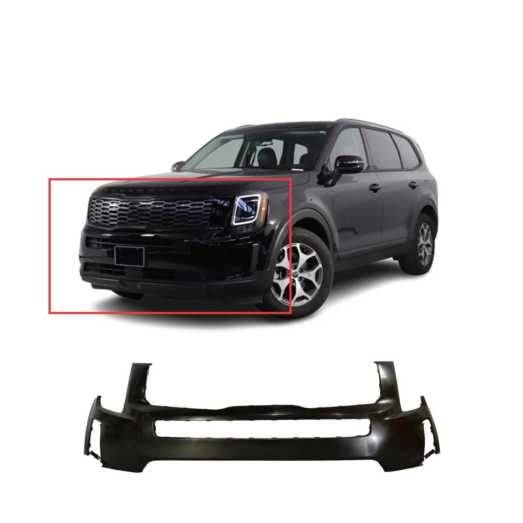 DCP Front Upper Bumper Cover For 2020-2022 Kia Telluride S SX LX EX ...