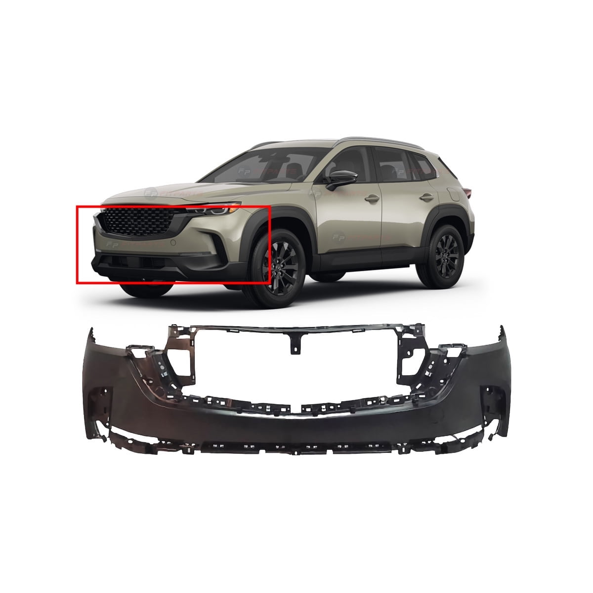 DCP Front Upper Bumper Cover for Mazda CX 50 2023-2024 MA1014104 ...